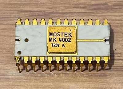Vintage MOSTEK MK4002 White Ceramic Gold 24 Pins IC 256 Bit 64X 4 Chip ...