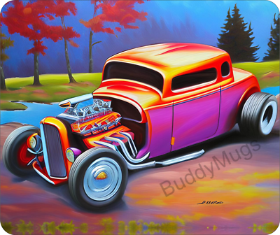 Large Hot Rod Sports Car Mouse Pad For Laptop Computer Gaming Mousepad ...