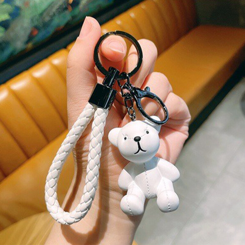 Resin Puppet Bear Keychain Doll Jewelry Keyring Creative Pendant ...