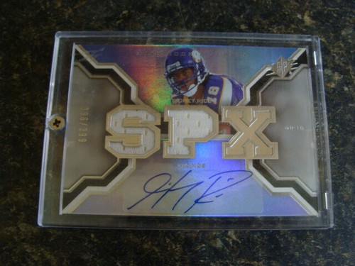 Sidney Rice 2007 UD SPX Autographed Jersey 96/399 | eBay