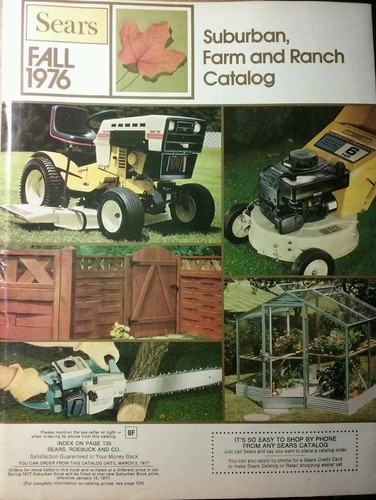 Sears 1976 Fall Suburban Farm Color Catalog Garden Tractor Tiller SS/18 ...