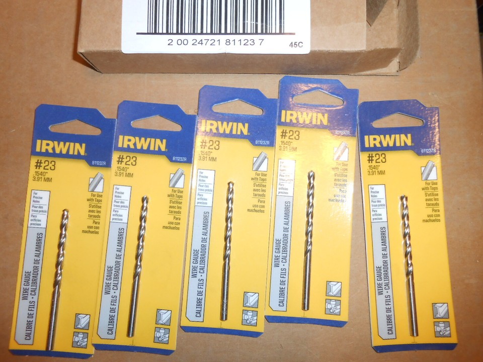 Irwin Hanson Wire Gauge Drill Bits. #2, 6, 13, 14, 15, 18,21, 22, 23 ...