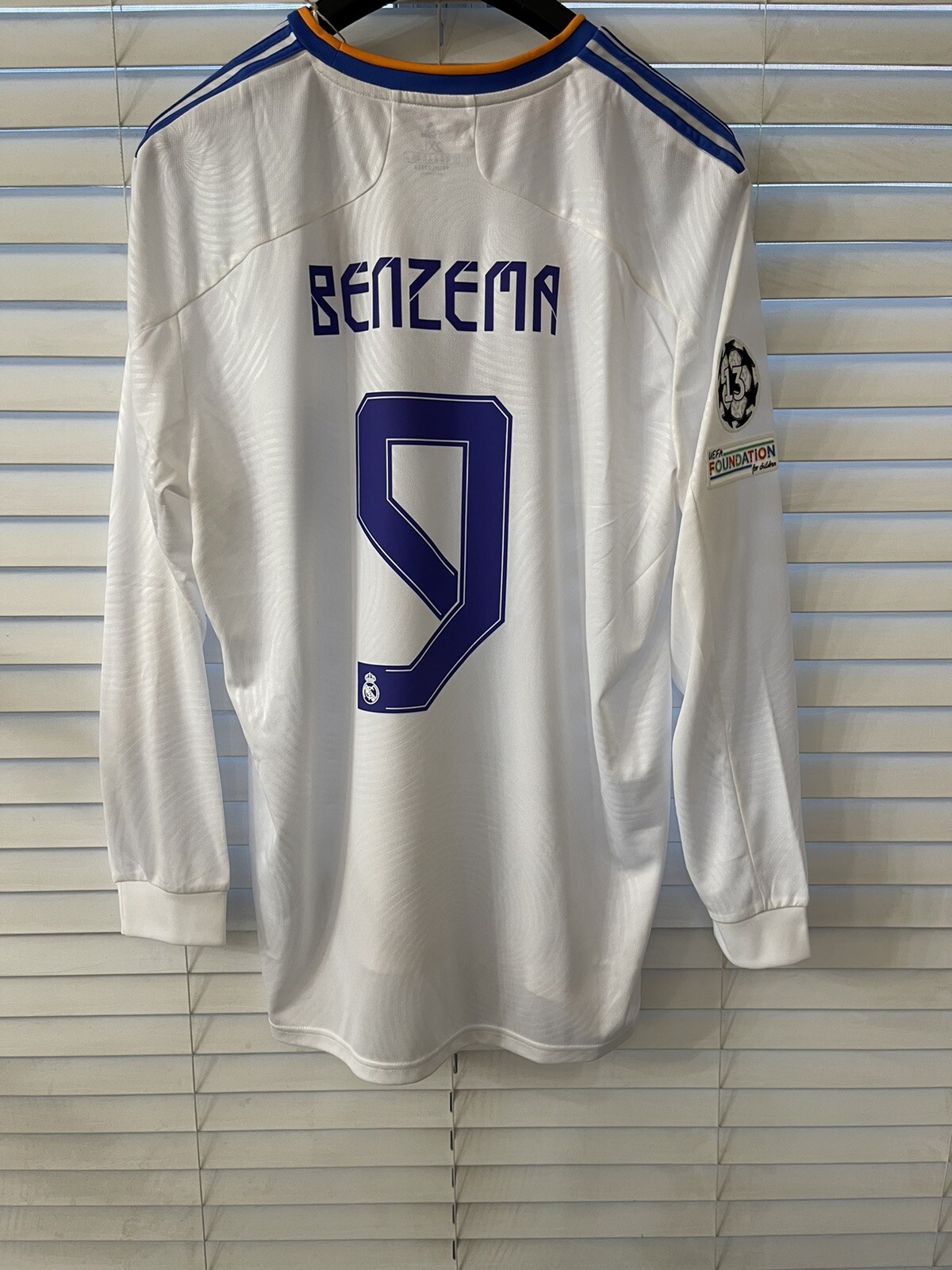 Real Madrid Adidas official Aeroready Benzema Shirt Champions League ...