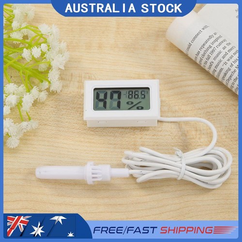 Digital LCD Thermometer Hygrometer Probe Temperature Humidity Gauge ...