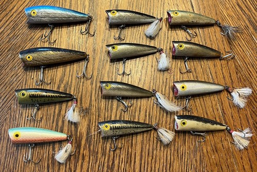 Rebel Pop R Topwater Lure Lot (12) Used Fishing Lures Poppers | eBay
