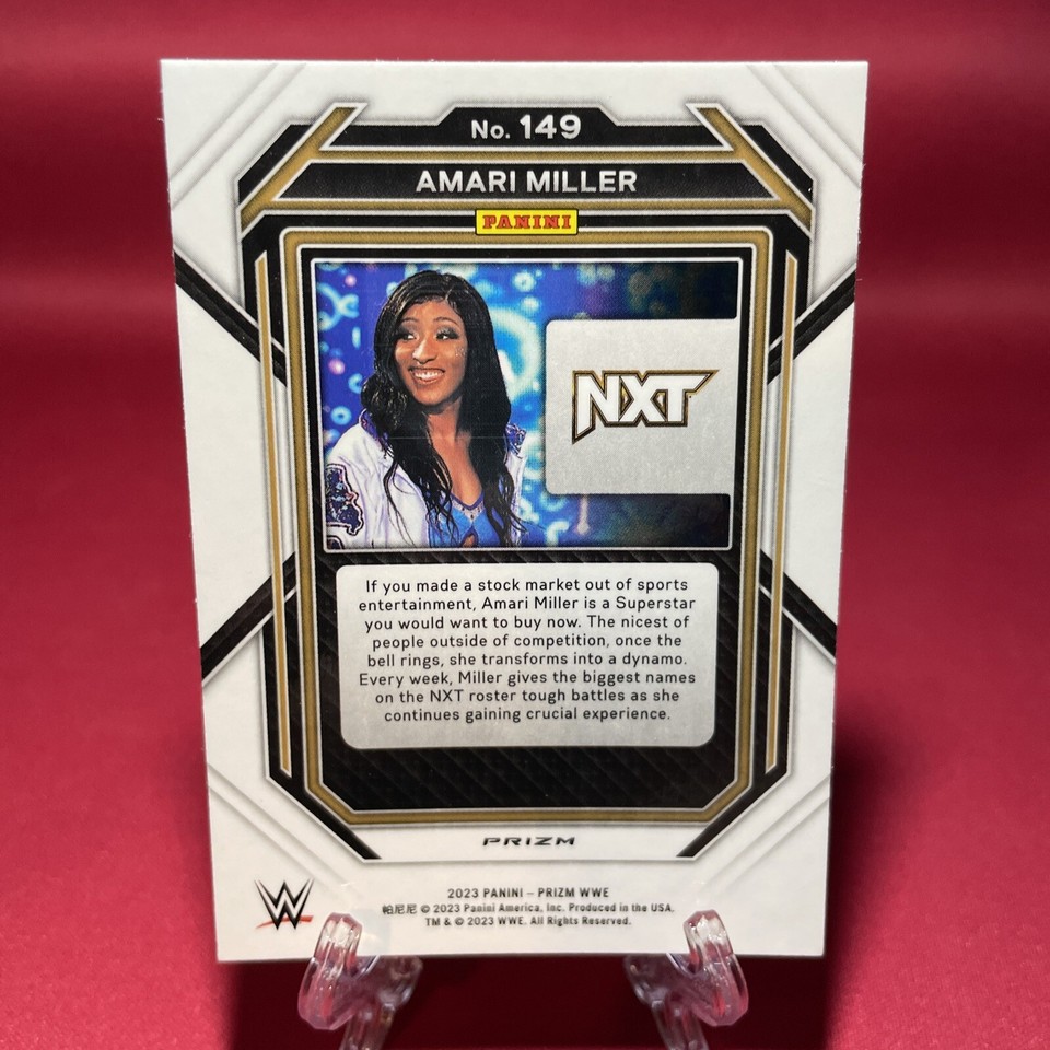 2023 Panini WWE Prizm Amari Miller Ruby Wave Prizm Card #149 TA30 | eBay