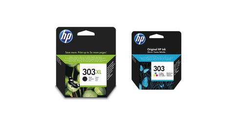 HP 303XL Black Ink Cartridge - T6N04AE and HP 303 Colour Ink Cartridge ...