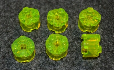 (6) 2x2 Yellow/Green Translucent Round Bricks ~ New Lego Parts ~ NEW ...