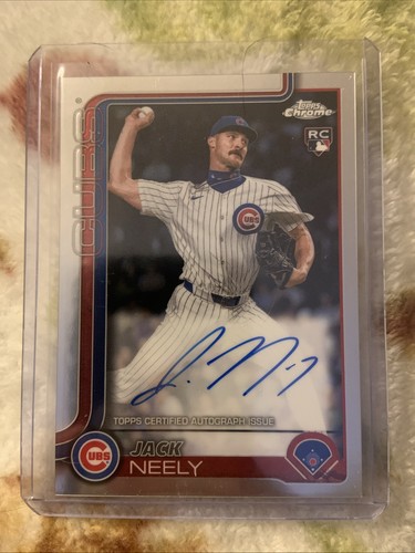 🔥🔥🔥 2025 Topps Chrome Jack Neely Rookie On Card Auto RA-JNE Cubs RC 🔥🔥🔥 ...