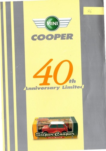 Catalog Brochure Mini Cooper 40Th Anniversary 96 | eBay