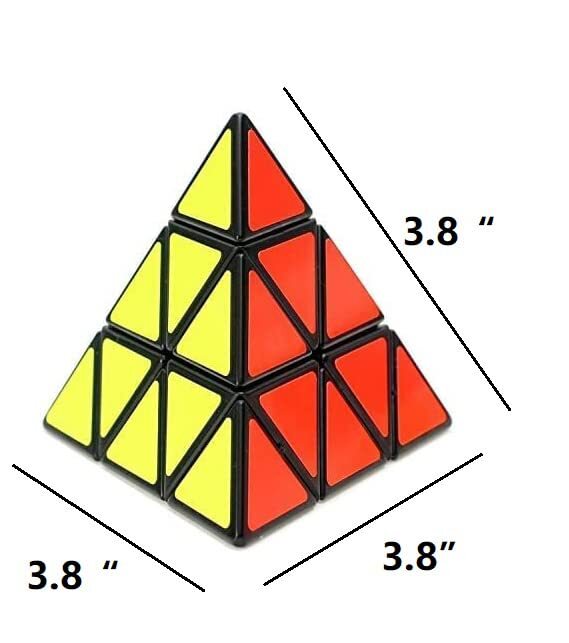 3x3x3 Pyramid Magic Speed Cube Triangle 3D Puzzle Cube Black for Kids ...
