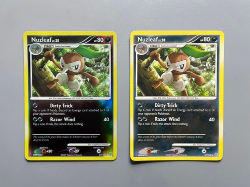 Nuzleaf 57/130 Reverse Holo & Non Holo Diamond & Pearl Base Set Pokemon ...