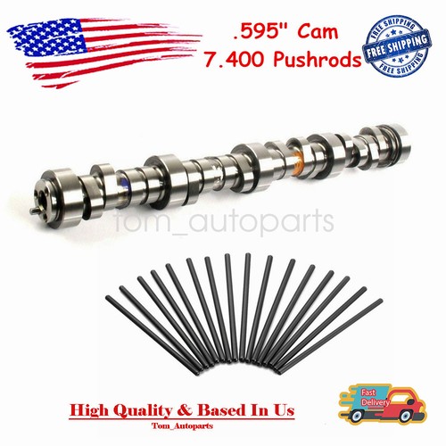 E1841P Sloppy Stage3 Cam Camshaft Kit For Chevy LS LS1 .595" with 7.400 ...