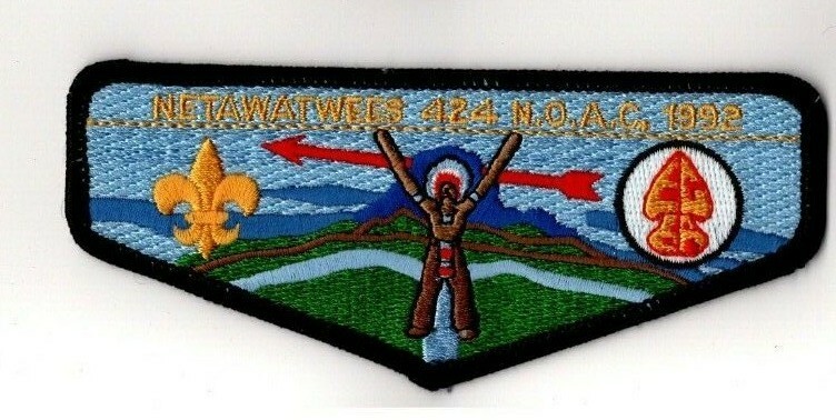 Netawatwees Lodge 424 Zane Trace Council Ohio, S-26 Flap, 1992 NOAC | eBay