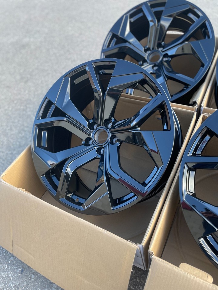 20" Rims Fit Volkswagen Atlas 2024 2025 Wheels 5X112 Gloss Black 20x9 ...