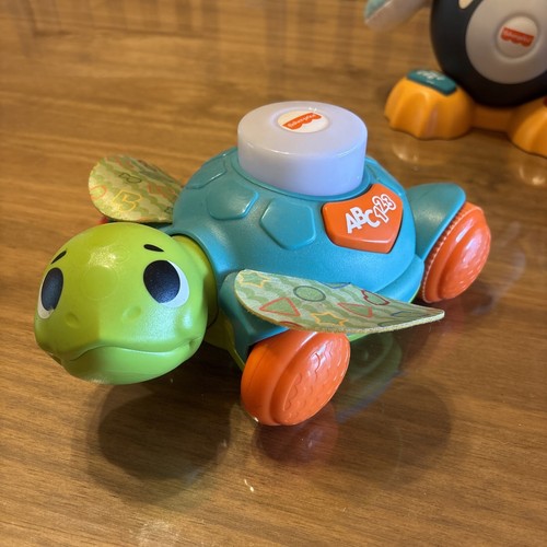 Fisher-Price Linkimals Sea Turtle Toy Lights Sounds Music Crawl Baby ...