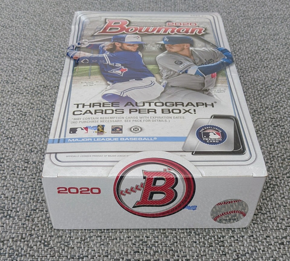 2020 Bowman Baseball Hobby Jumbo Box - 3 Autos Per Box - Brand New ...