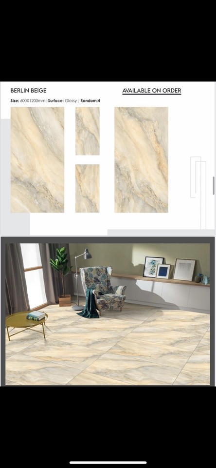 Joblot BERLIN BEIGE Porcelain Tiles 600x1200 CHEAPEST IN UK!! LIMITED ...