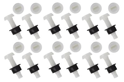 12pc Number Plate Plastic Nylon Nuts and Bolts White | eBay UK