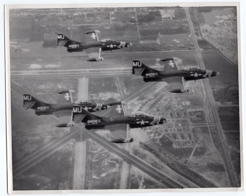 1952-1955 USMC Marine Grumman F9F Panther of VMJ-3 Photographic Sqd ...