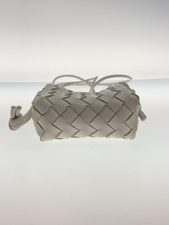 BOTTEGA VENETA Shoulder Bag Leather WHT Intrecciato Candy Loop Camera ...