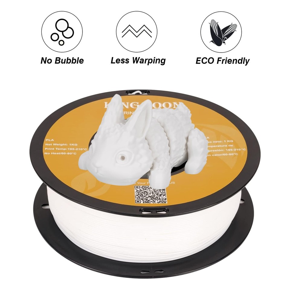 Kingroon PLA 3D Printer Filament, Dimensional Accuracy +/- 0.02 mm, 1 ...