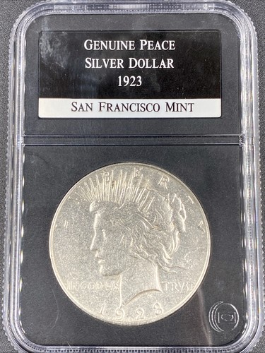 1923-S Genuine Peace Silver Dollar San Francisco Mint PCS Holder | eBay