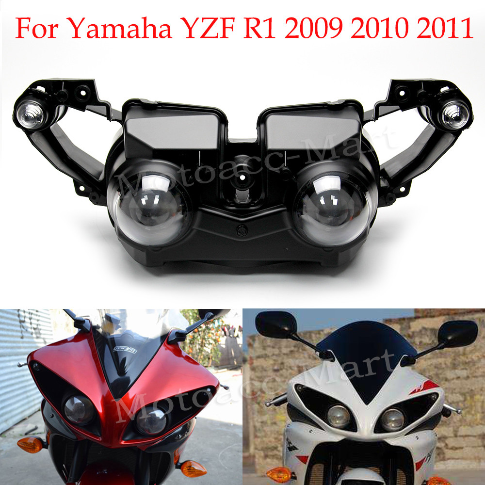 R1 Motorcycle Front Headlight Headlamp Assembly For Yamaha YZF R1 2002 ...