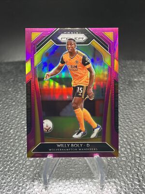 2020-21 Panini Prizm Premier League Willy Boly /99 Purple Prizm Wolves ...