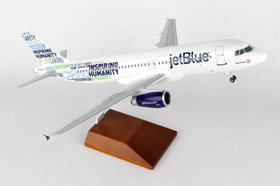 Skymarks SKR8343 Jetblue Airbus A320-200 Bluemanity Desk 1/100 Model AV ...