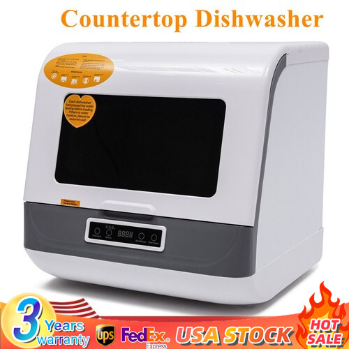 Large Capacity Portable Countertop Dishwasher 3 Washing Programs 800w ...
