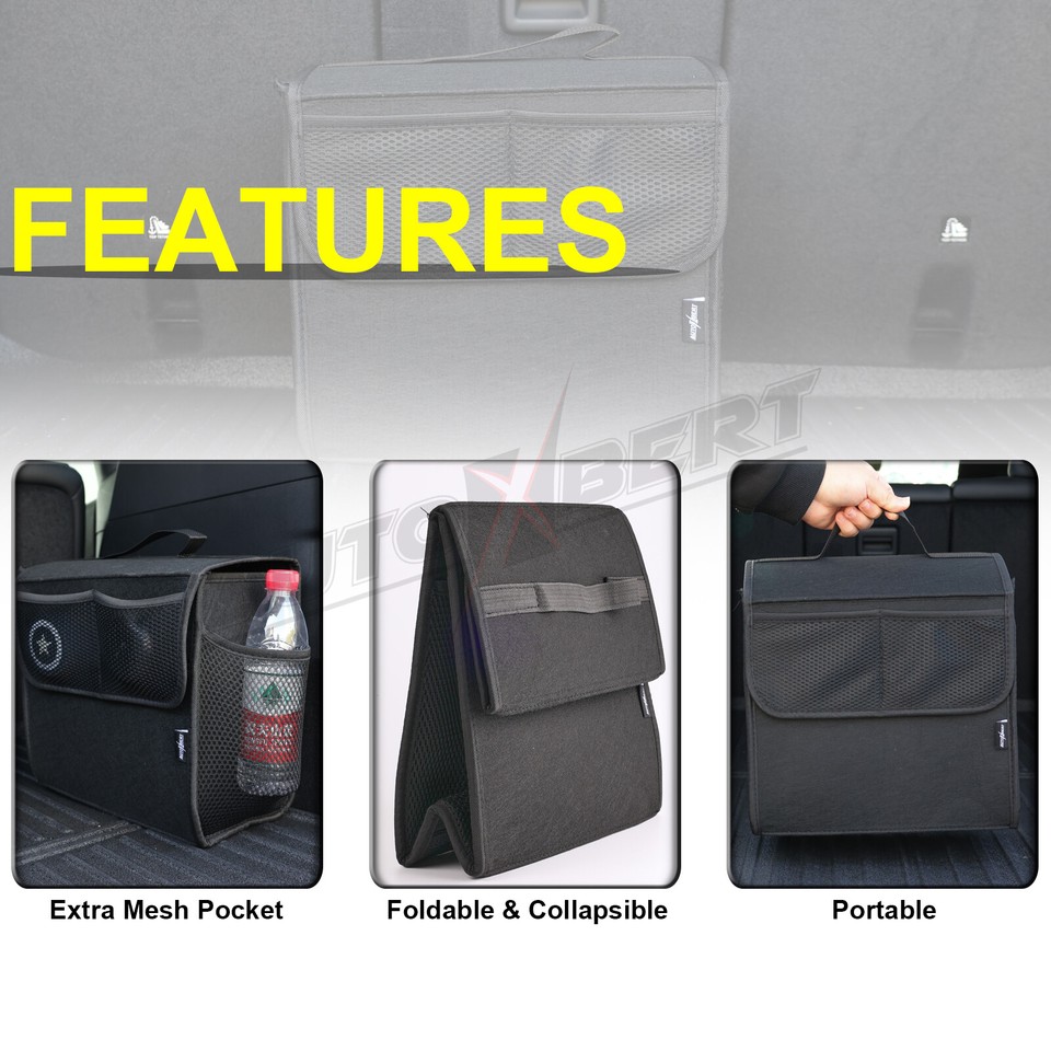 Foldable Car Storage Bag Trunk Collapsible Portable Cargo Box SUV Auto ...