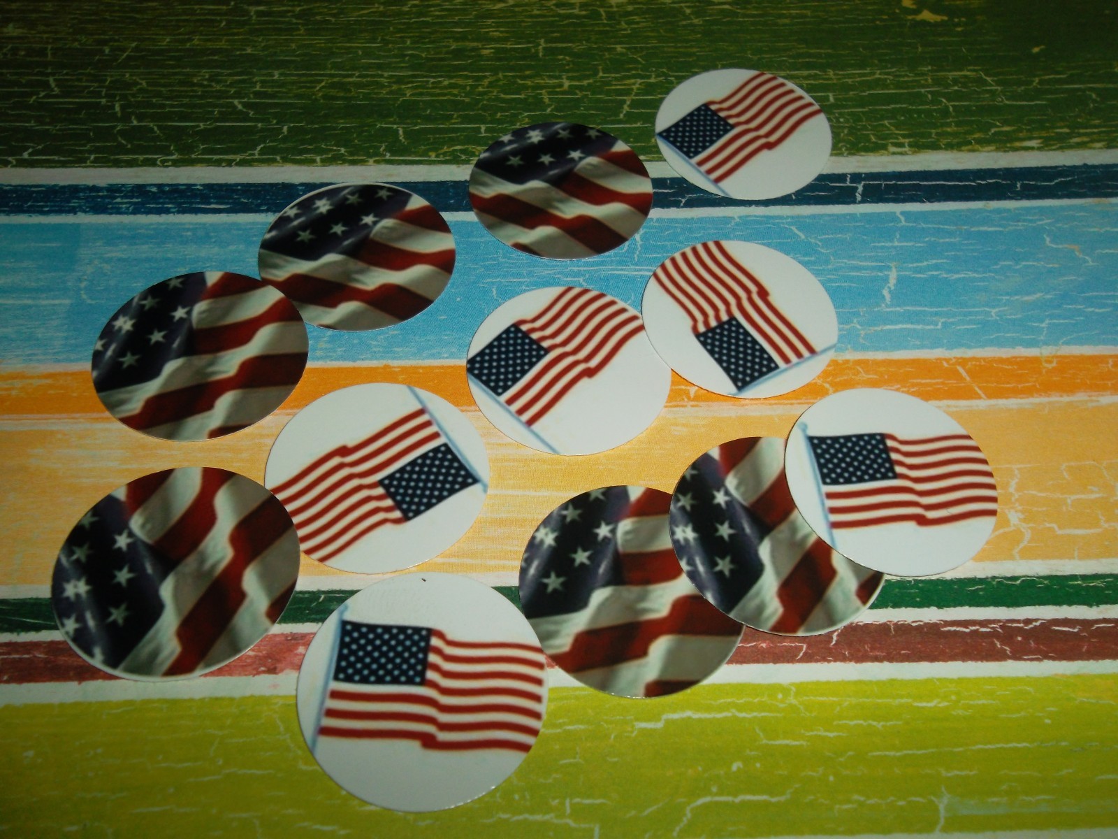 Pre Cut One Inch AMERICAN FLAG USA images! FREE SHIP | eBay