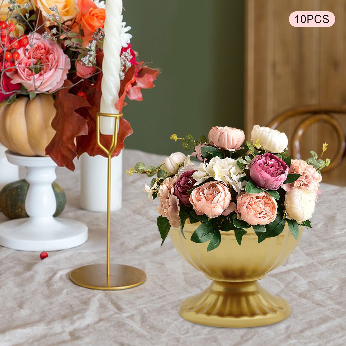 Metal Flower Urn
