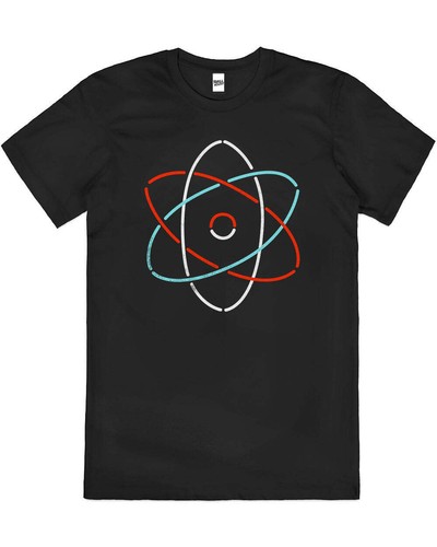 Atomic Proton Neutron Science Physics Cotton T-Shirt Unisex Tee Black ...