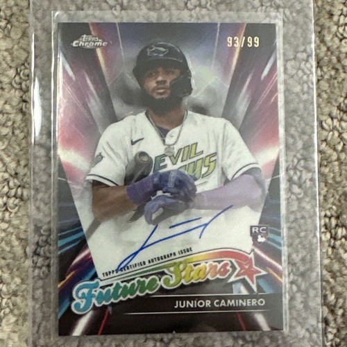 2024 Topps Chrome LogoFractor FSA-JC Junior Caminero Future Stars Auto ...