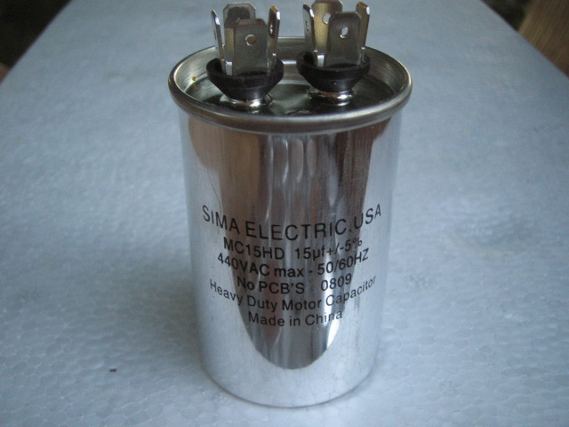 15UF CAPACITOR Heavy Duty: 440V, 370V, 330V AC MOTOR Start / Run 15MF ...