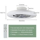 DLLT Ceiling Fan with LED Light Remote Control 23 in 40W Dimmable for ...