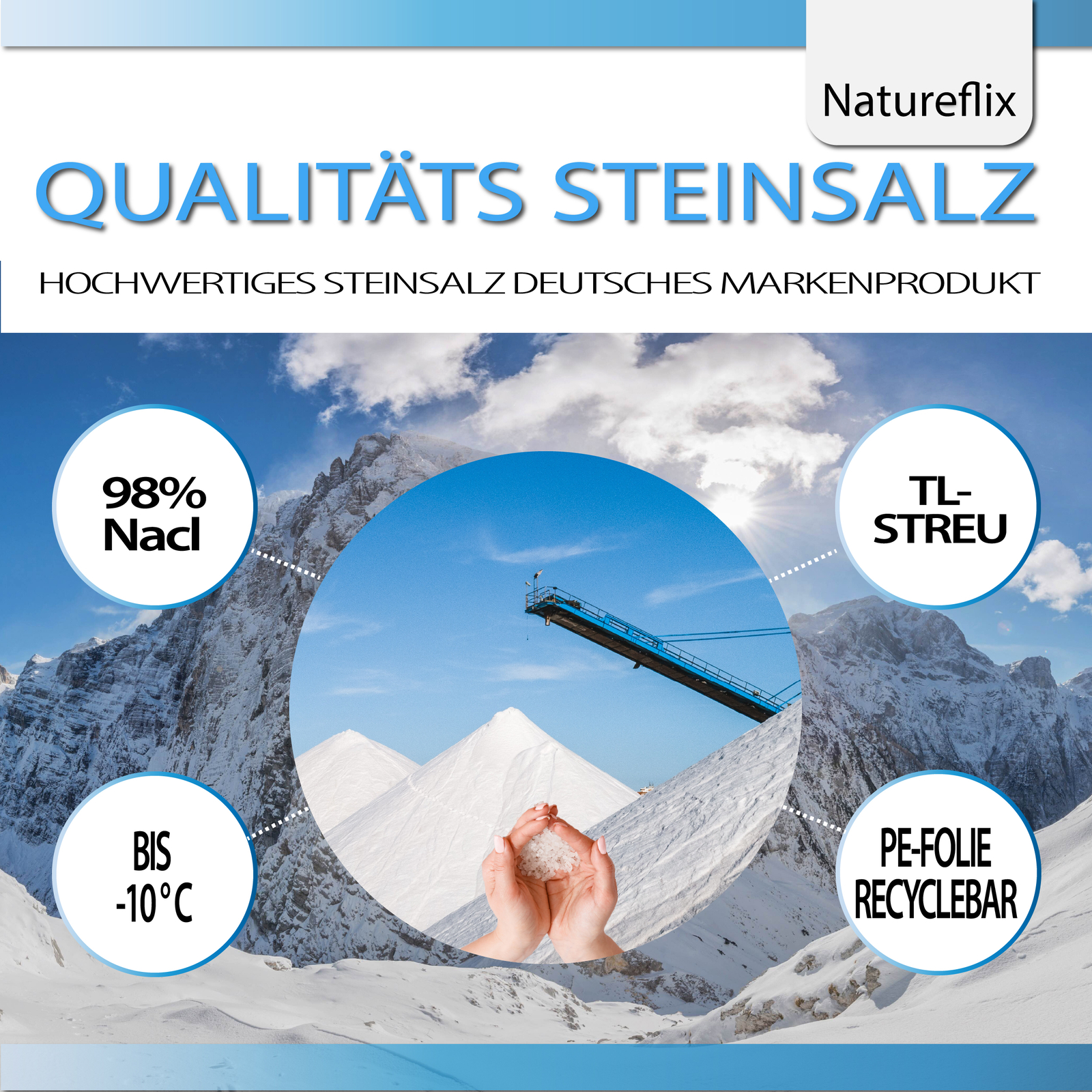 Streusalz Auftausalz Streugut 10kg | 20kg Sack Winterstreumittel aus 98 ...