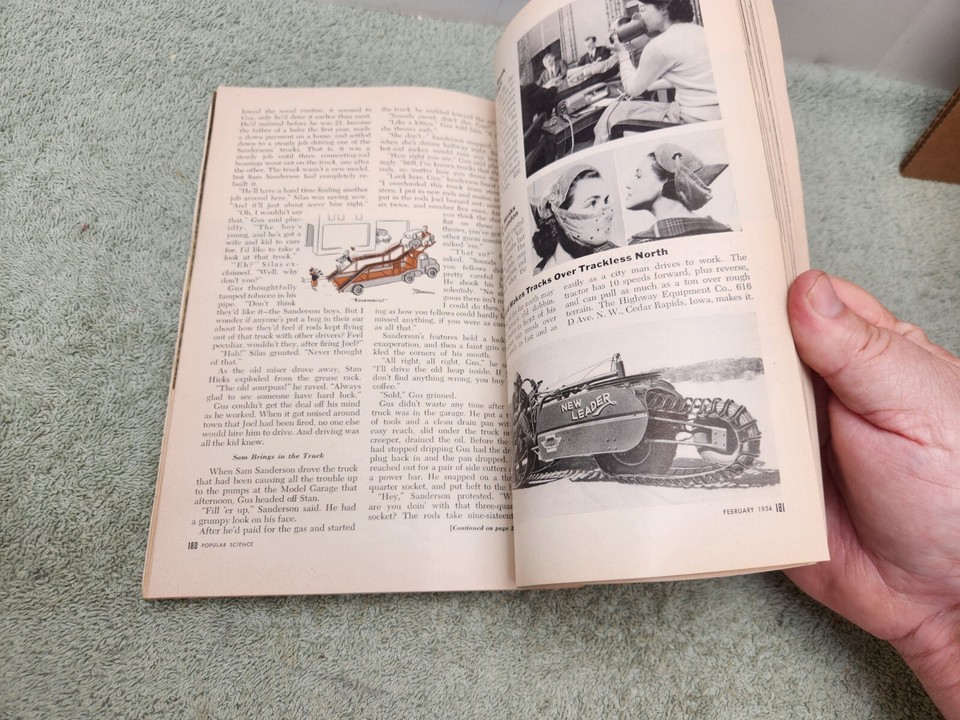 1954 Popular Science February Auto Show Ford New Engine Cadillac | eBay UK