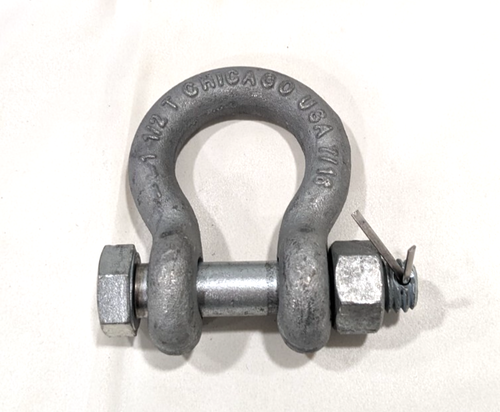 Chicago 1.5Ton Galvanized Anchor Shackle with Bolt Pin 3000LB WLL 20625 ...