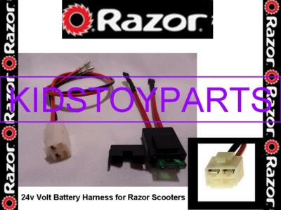 RAZOR 24V VOLT HARNESS W/ FUSE FOR BUILDING YOUR OWN PACKS 2pin 4 hole ...