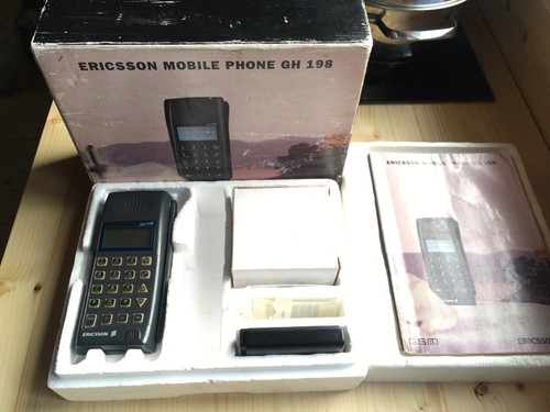 Ericsson GH198 vintage cell phone original packaging and manual. | eBay