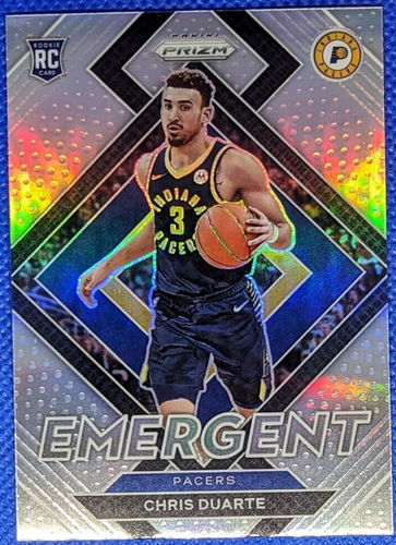 2021-22 Panini Prizm CHRIS DUARTE RC #14 Emergent Silver Indiana Pacers ...