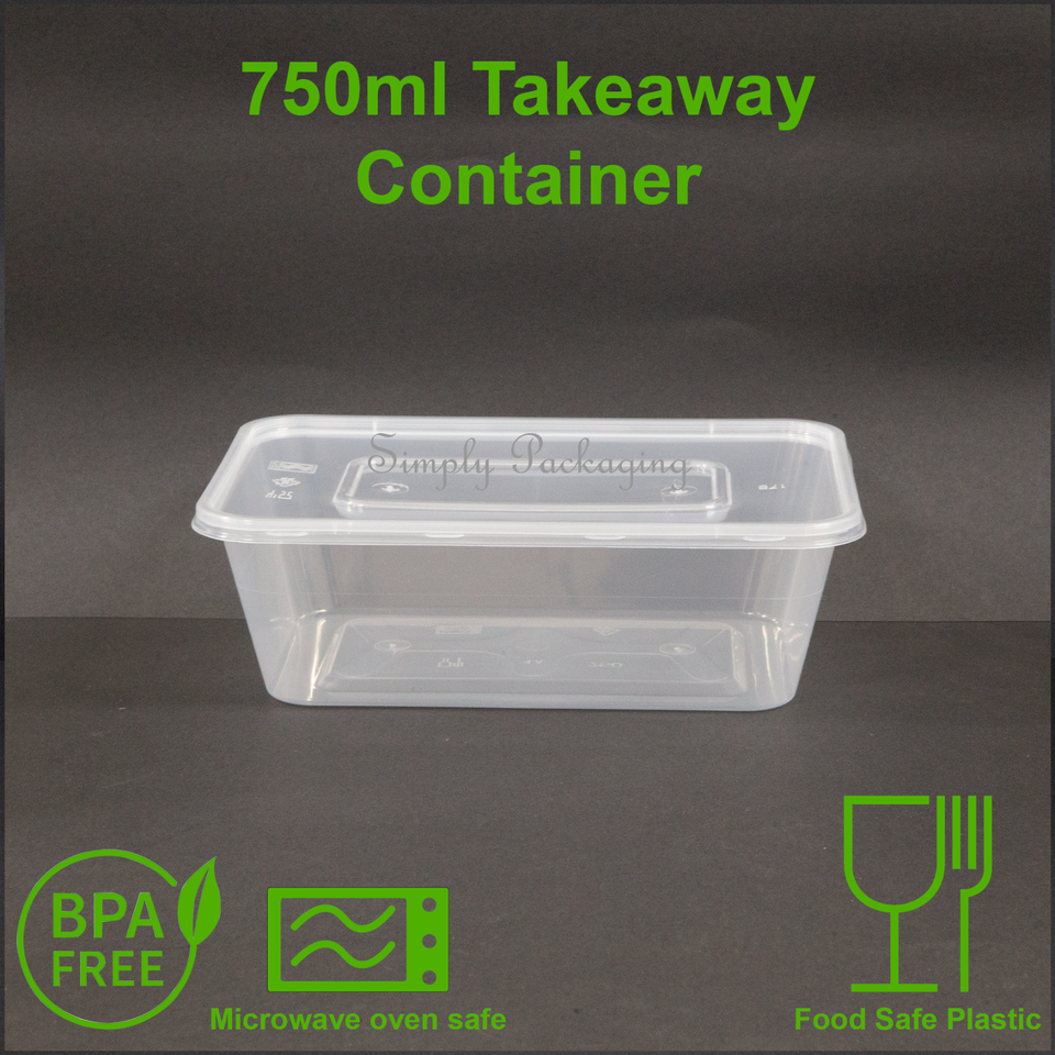 Reusable Takeaway Food Containers Plastic rectangular 500ml 650ml 750ml 1000ml | eBay UK