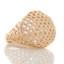 Technibond Domed Basket Woven Band Ring 14K Yellow Gold Clad Silver HSN ...