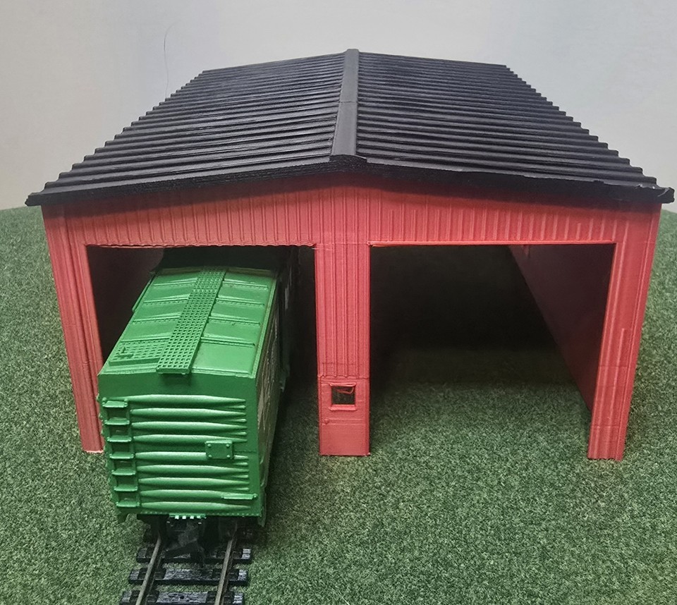 Ho Scale Warehouse Industry Diesel Garage 4 Open Doors Free Shipping 1/ ...