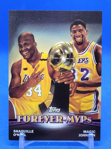 Shaquille O'Neal Magic Johnson Lakers 2000 Topps Forever MVPs #TC6 NBA ...