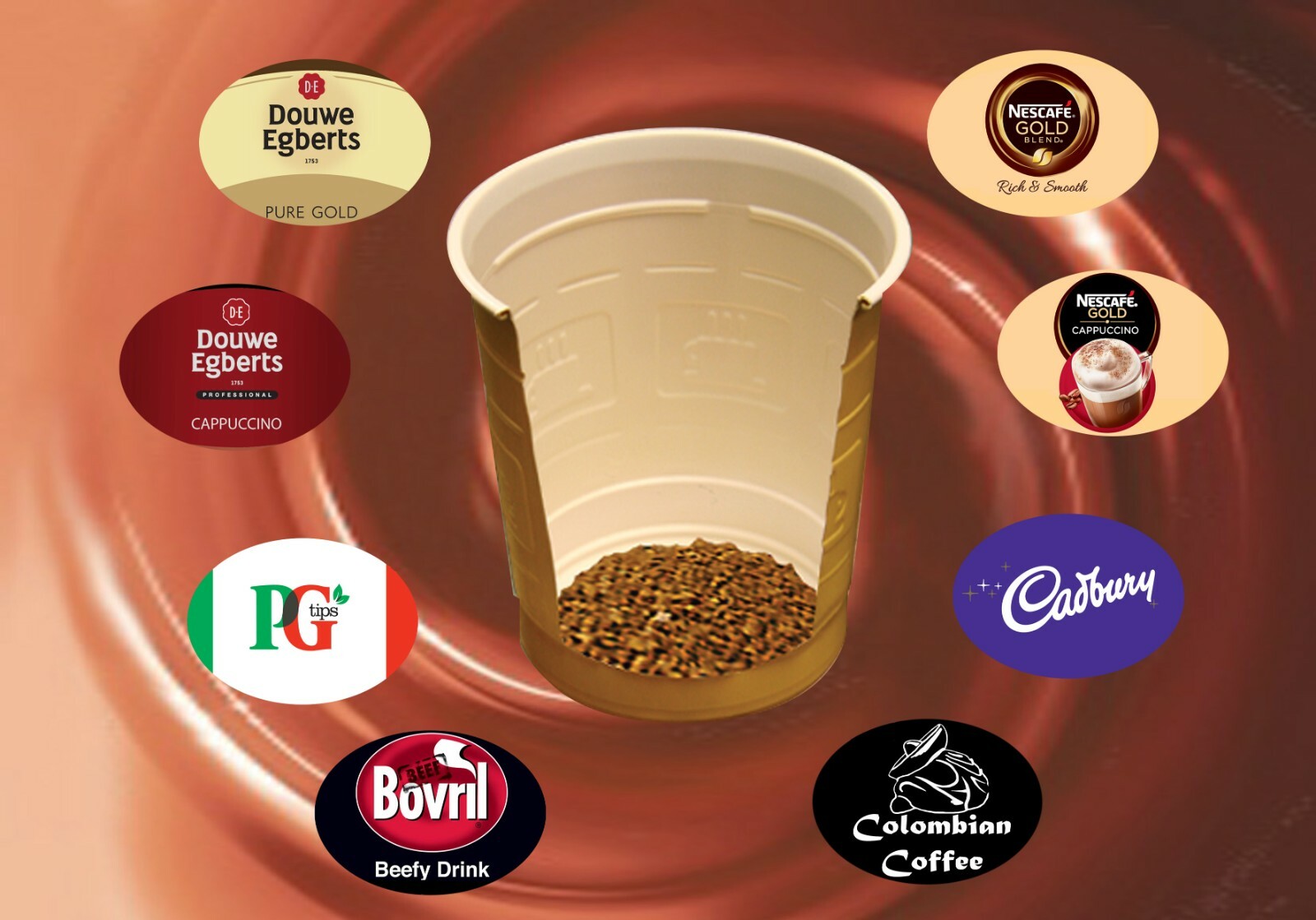 Nescafe Gold Blend Black coffee 73mm in cup Darenth Klix vending ...