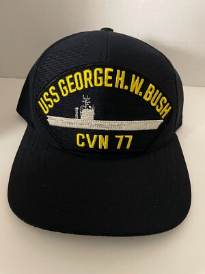 U S NAVY CAP "USS GEORGE H. W. BUSH " CVN 77 (EAGLE CREST) | eBay